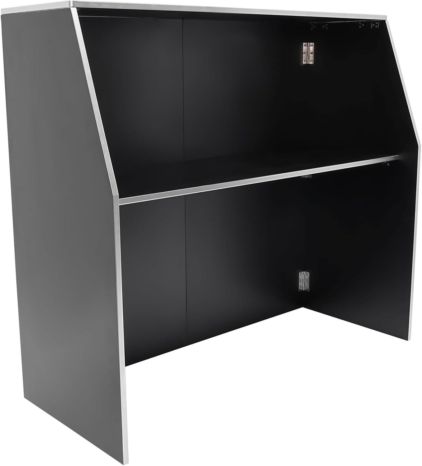 4' Folding Portable Event Bar with Top and Middle Shelves, Foldable ...