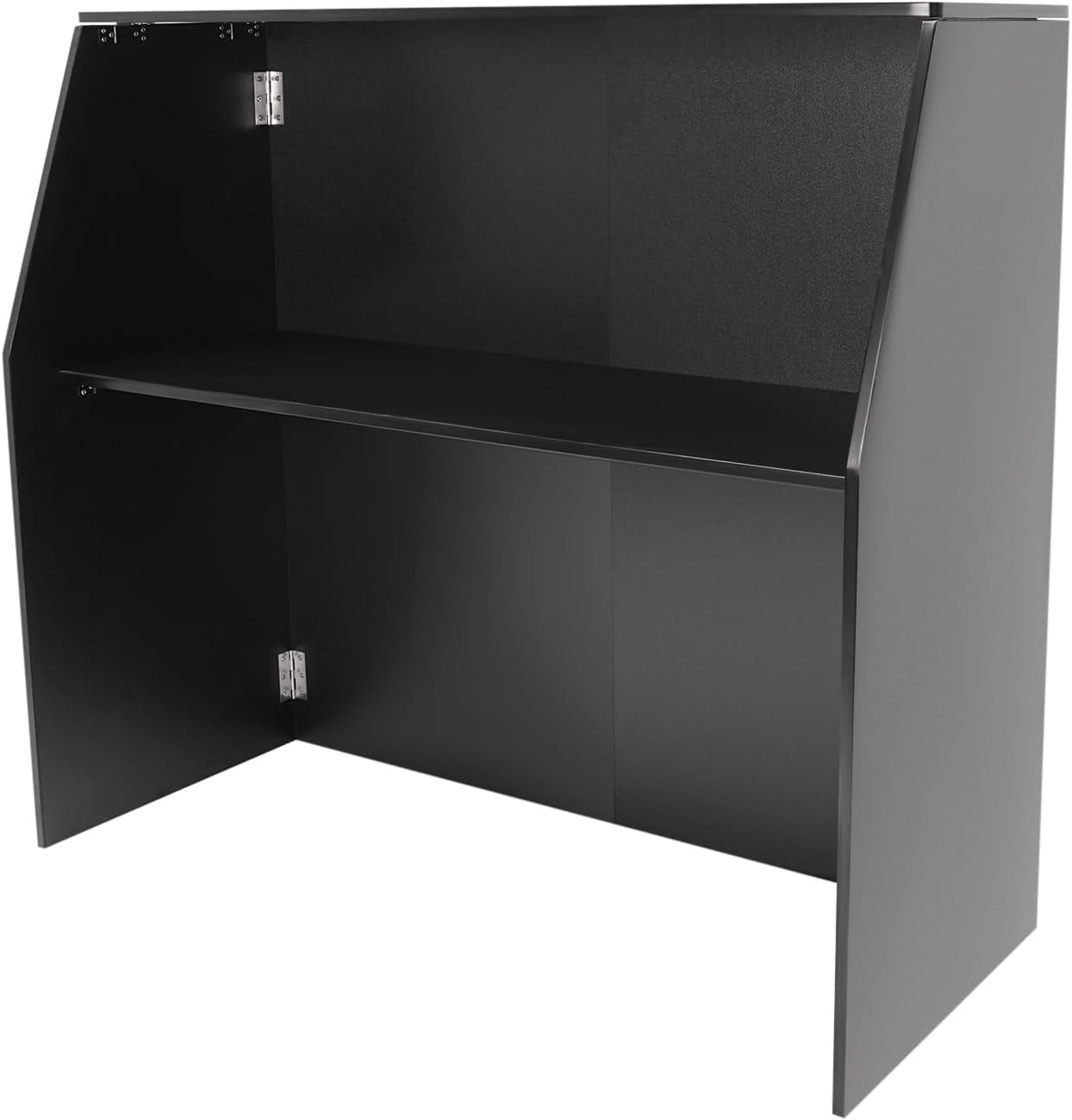 4' Folding Portable Event Bar with Top and Middle Shelves, Foldable ...