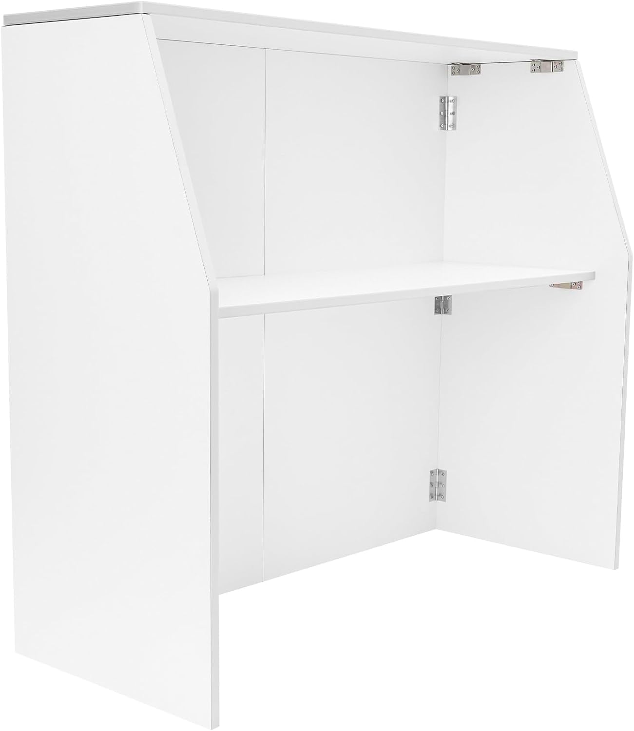 4' Folding Portable Event Bar with Top and Middle Shelves, Foldable ...