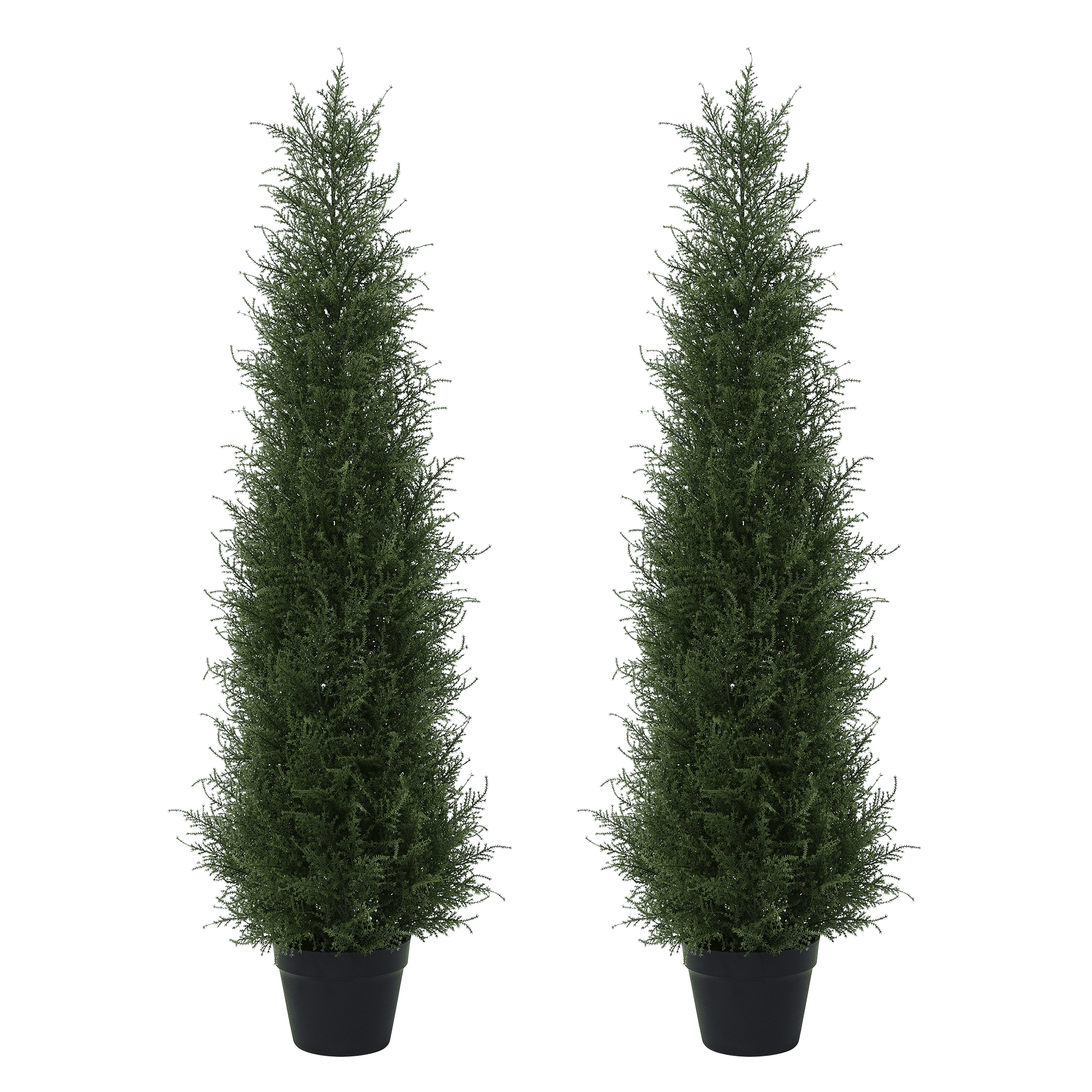 2 Pack 4 ft Artificial Cedar Tree UV Rated , Artificial Christmas ...