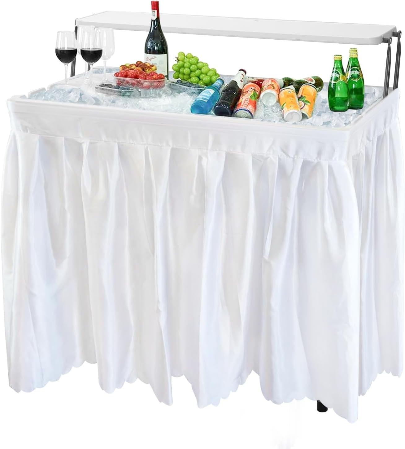 4 Foot Ice Cooler Table with Drain, Ice Table for Party with Drain, Ice ...