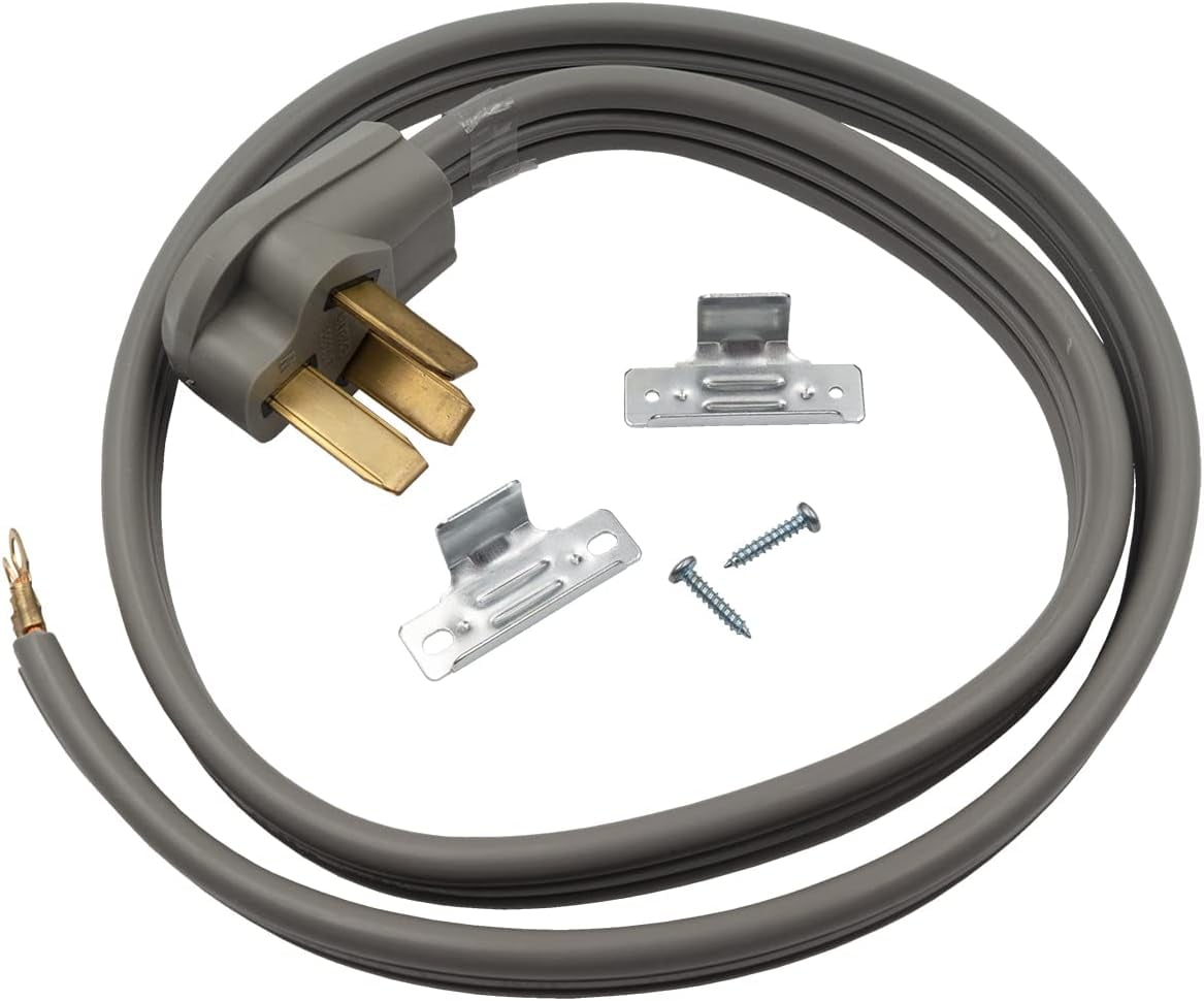 4 Foot Range Electrical Power Cord with 3 Prong Wire, 50 Amp, 250 Volt ...