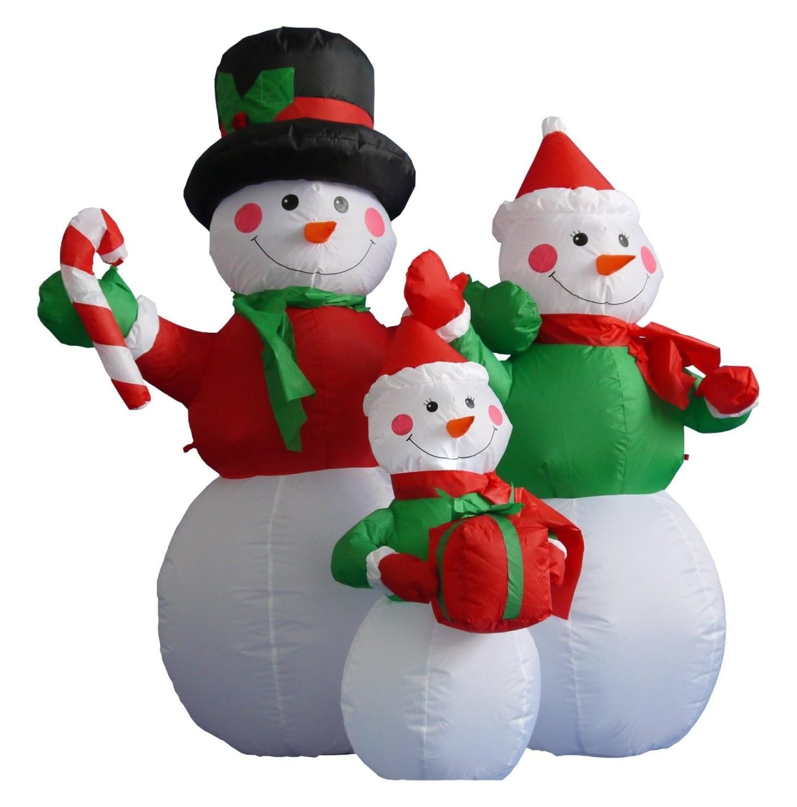 4 Foot Tall Christmas Inflatable Snowman Snowmen Family LED Lights ...