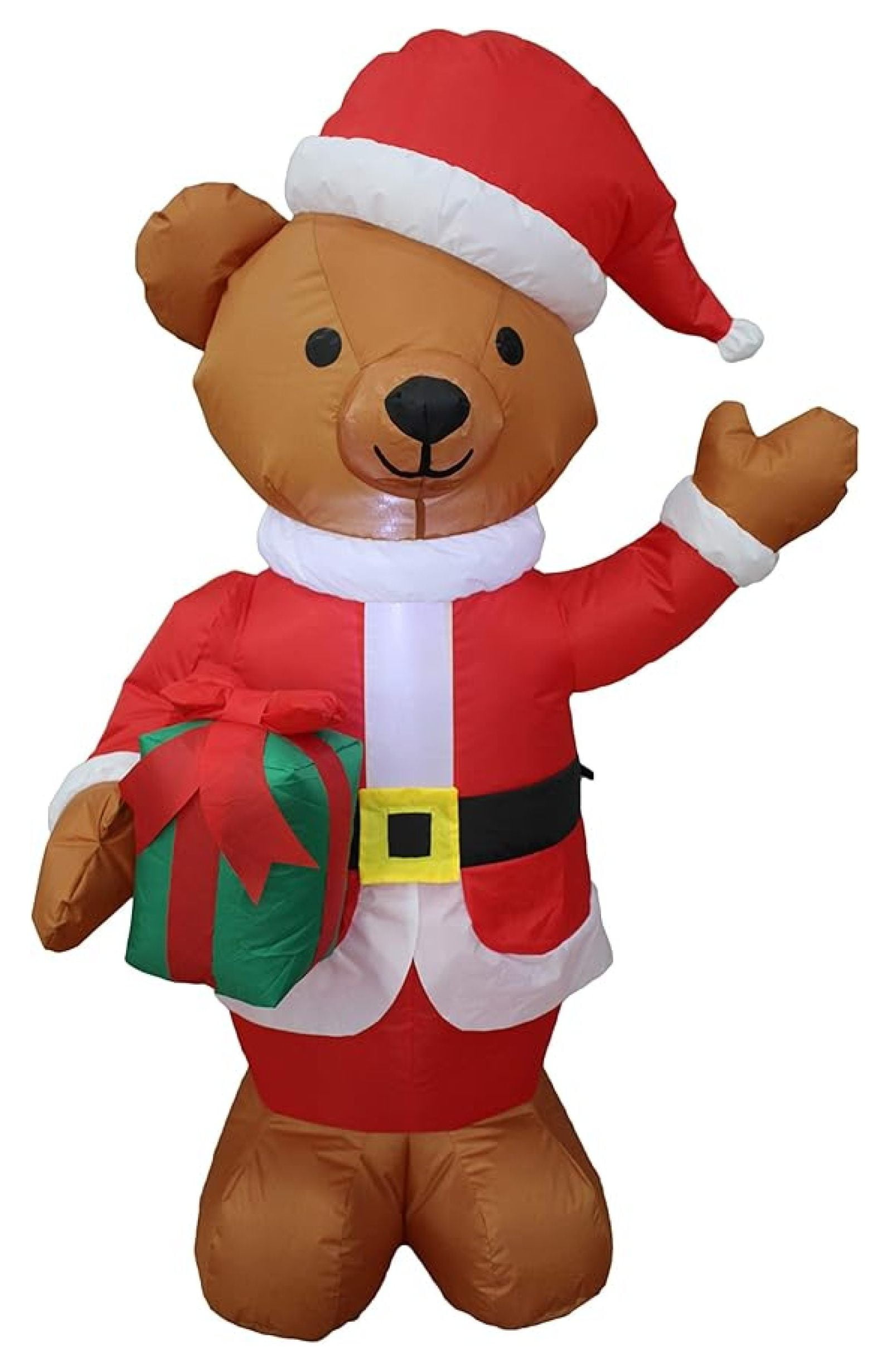 4 Foot Tall Lighted Christmas Inflatable Teddy Bear Yard Decoration ...