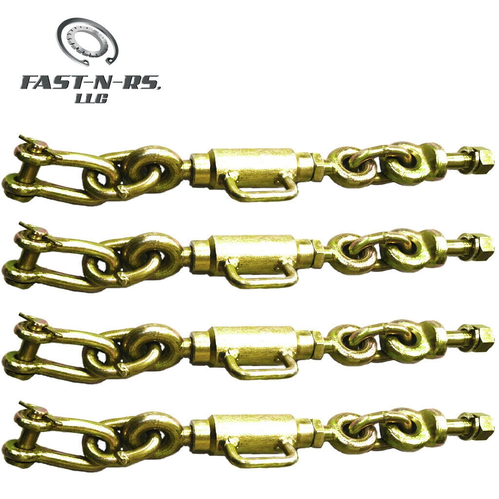 4 (Four) Universal 3 Point Hitch Chain Stabilizers Turnbuckle Sway ...