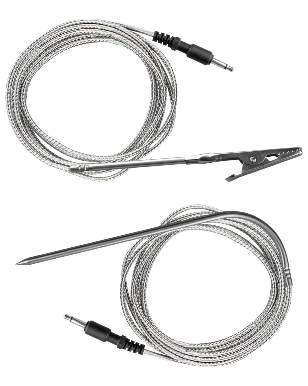 4 Ft Barbecue High Temperature Pit Probe Thermometer Set with 3.5mm ...