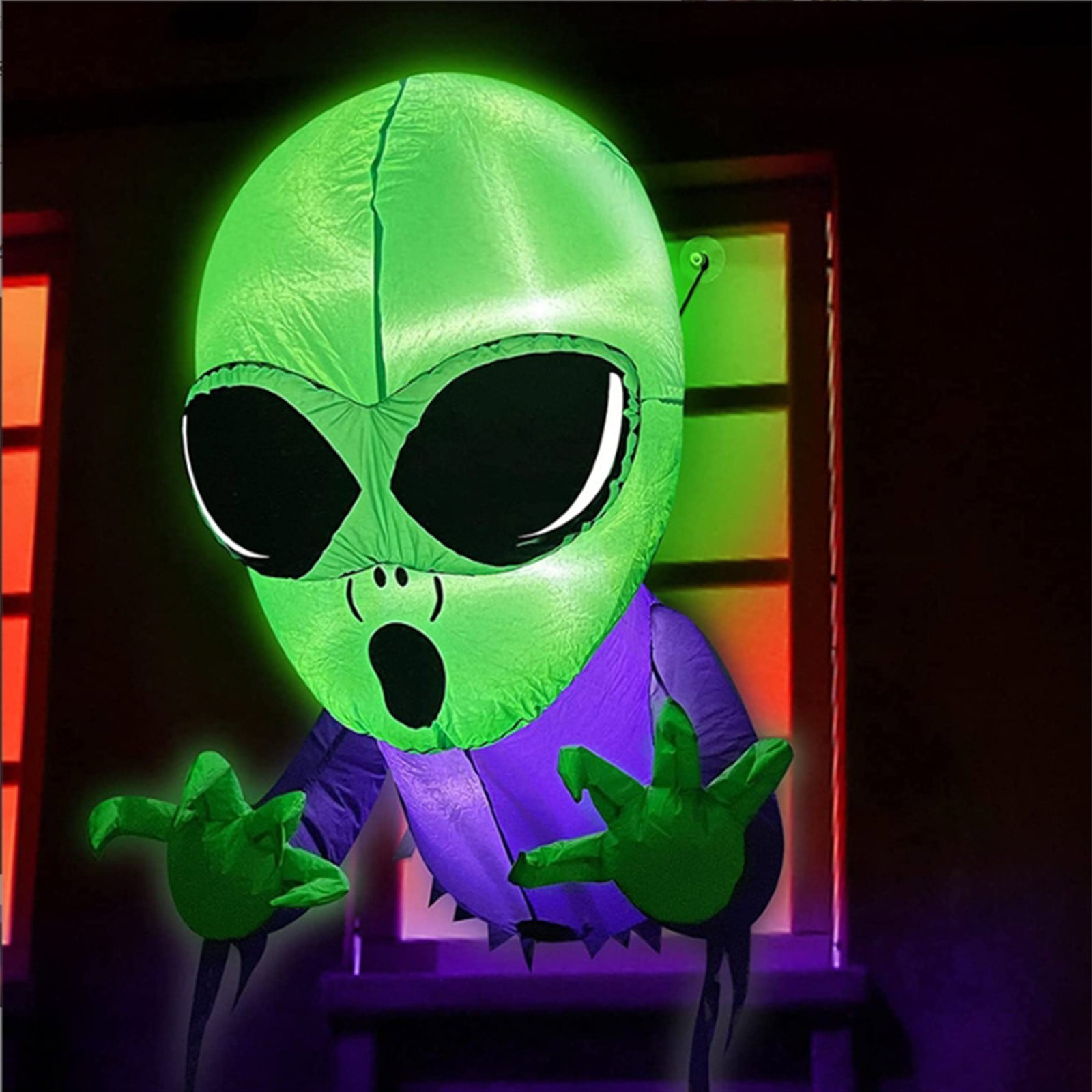 4 Ft Halloween Inflatables Outdoor Decorations Alien Broke Out from ...