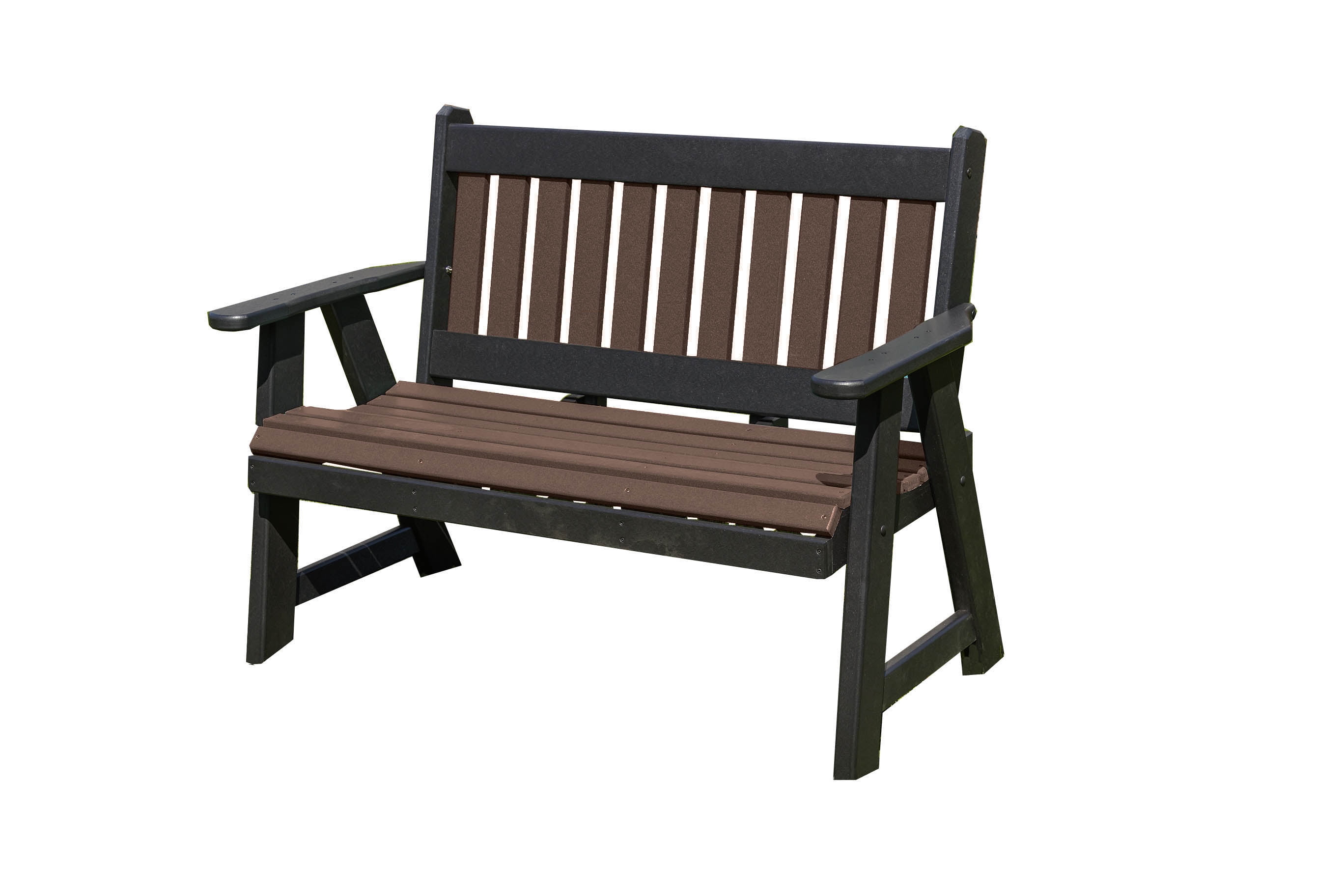 4 Ft Poly Lumber Mission Porch Bench Heavy Duty Everlasting PolyTuf ...