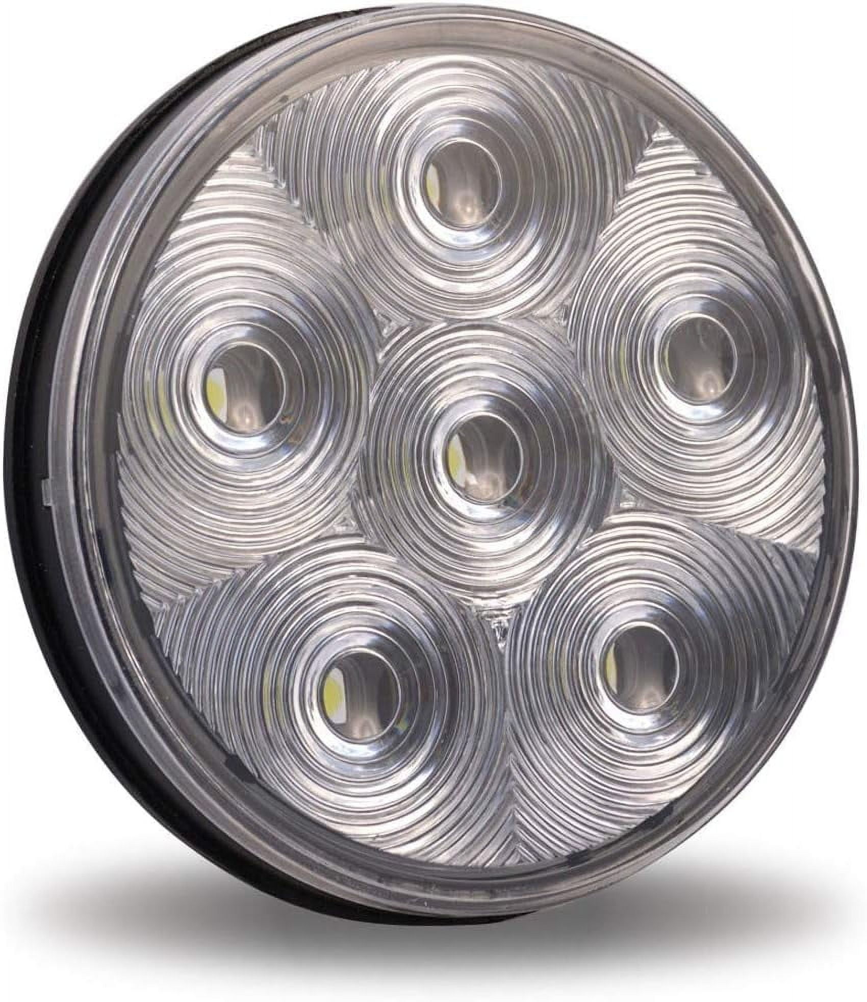 4" GROMMET MOUNT LED FLOOD WORK LAMP WITH BUBBLE LENS & REFLECTOR CAP ...