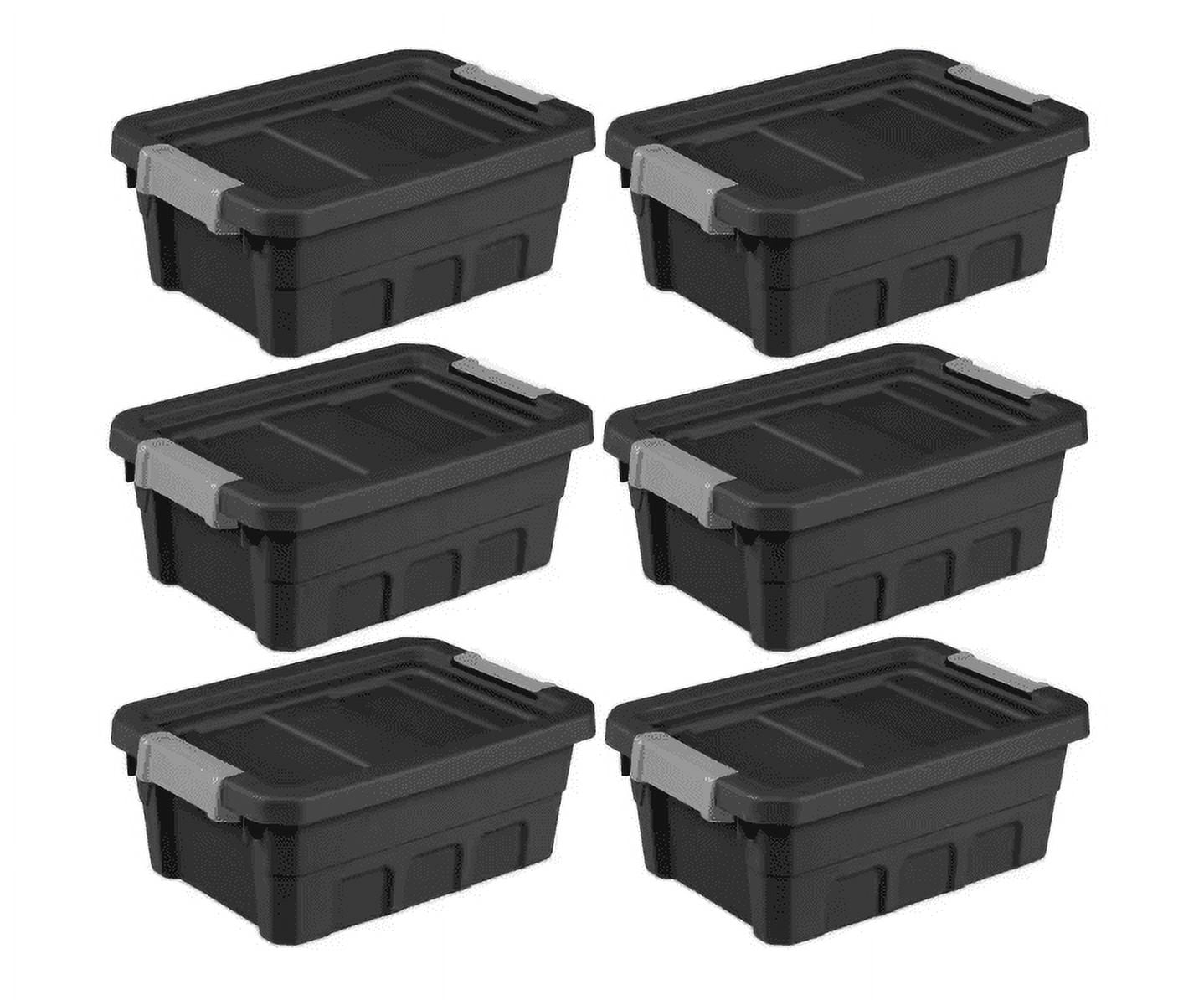 4-Gal. Storage Totes with Latch Clip Lids 6 Pack - Walmart.com
