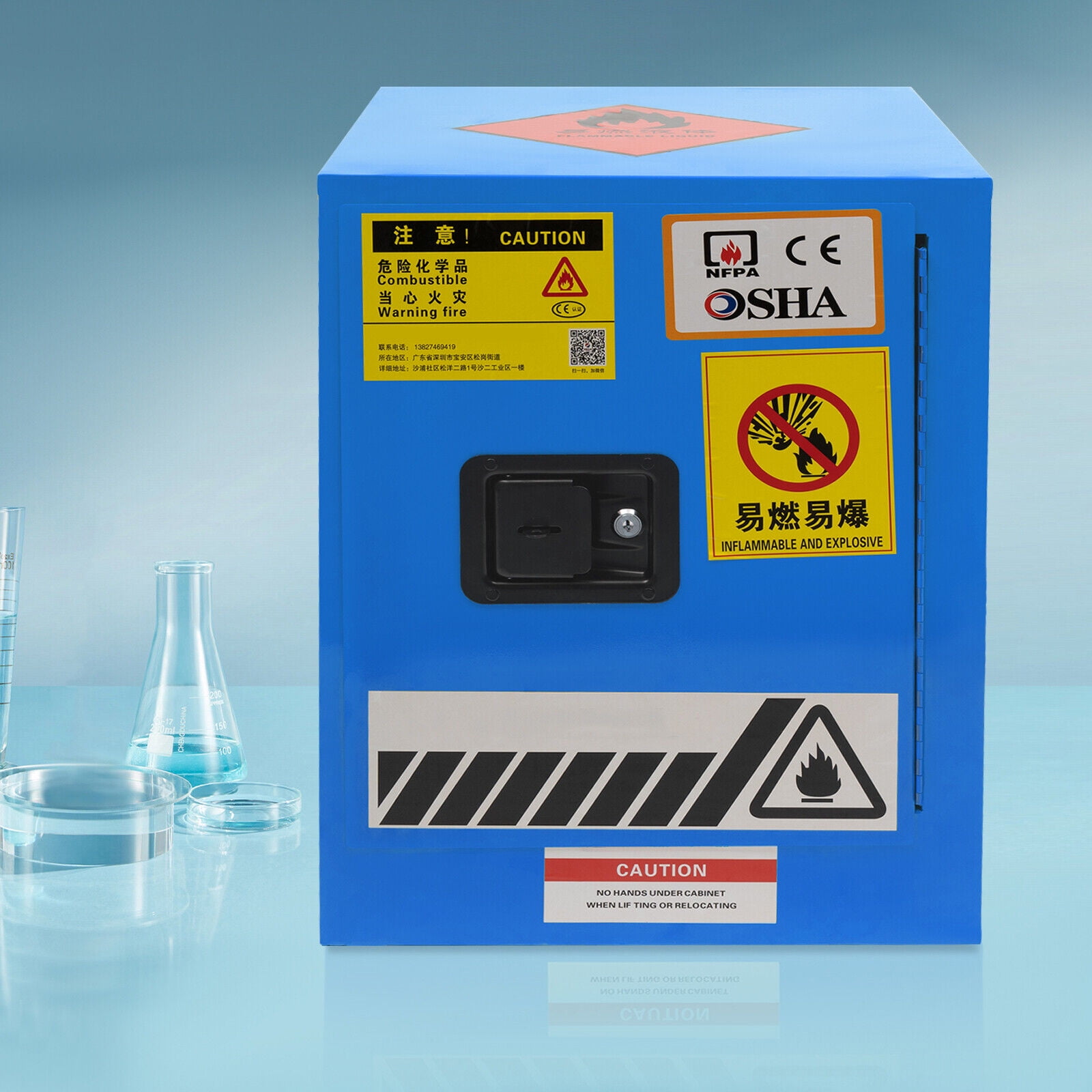 4 Gallon 18L Fireproof Safety Storage Cabinet for Flammable Liquid ...