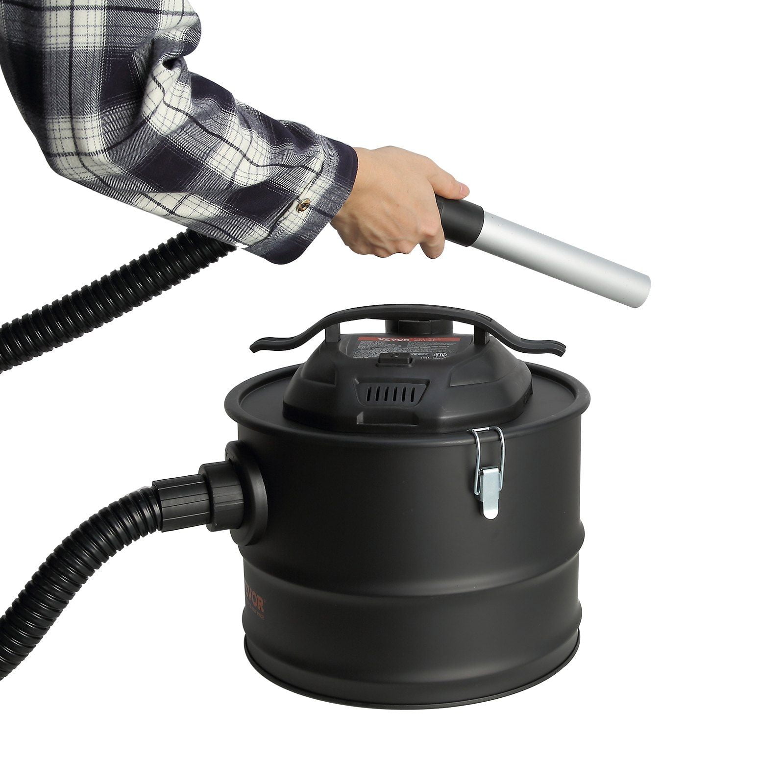 4-Gallon Ash Vacuum Cleaner, 1200W High Power Suction, 47.2in Hose for ...