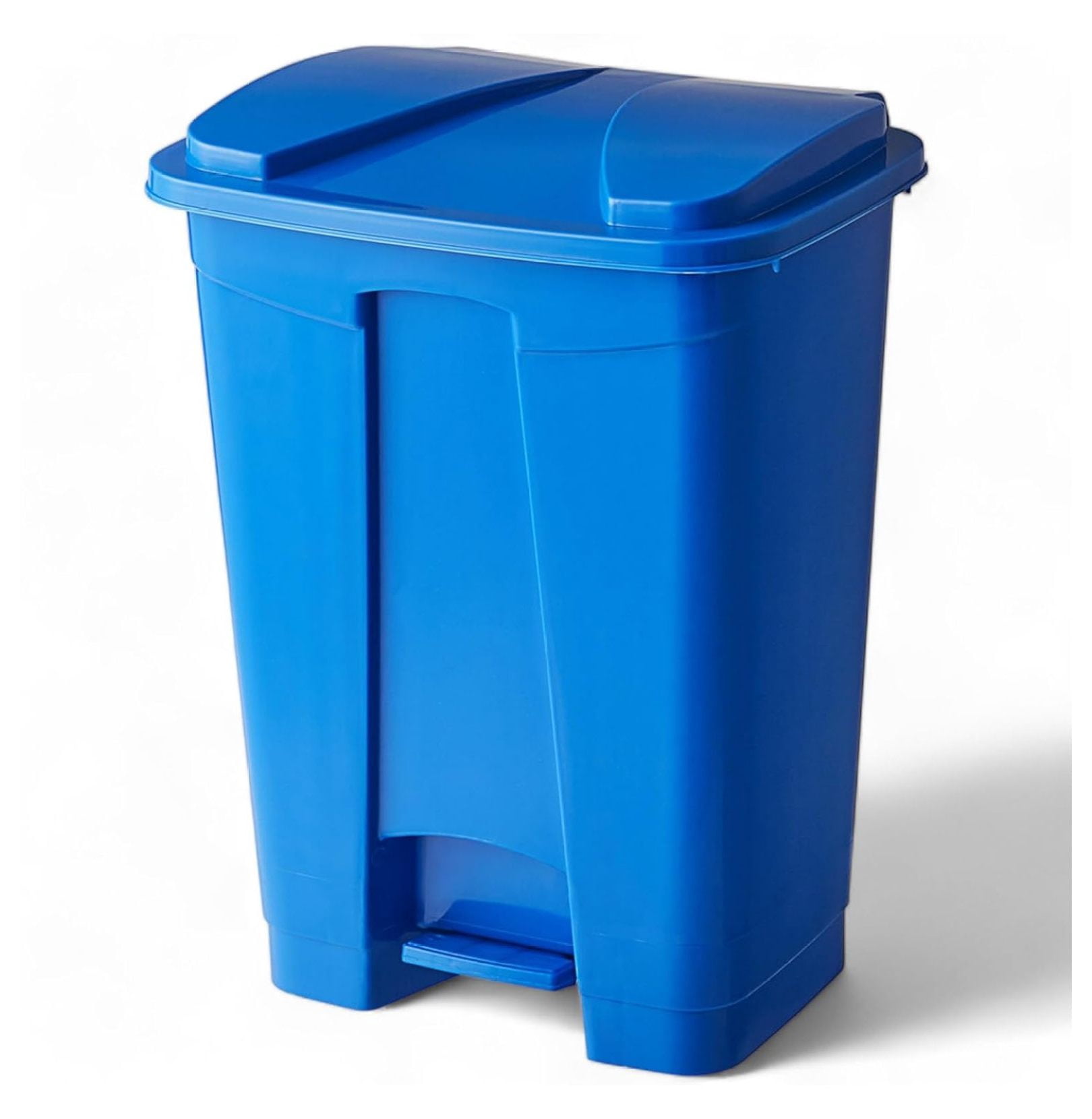 4 Gallon Blue Step On Trash Can - Hands- Waste Bin with Odor Control ...