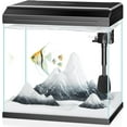 4 Gallon Fish Tank with Detachable Lid, Low-Iron Glass Aquarium Starter ...