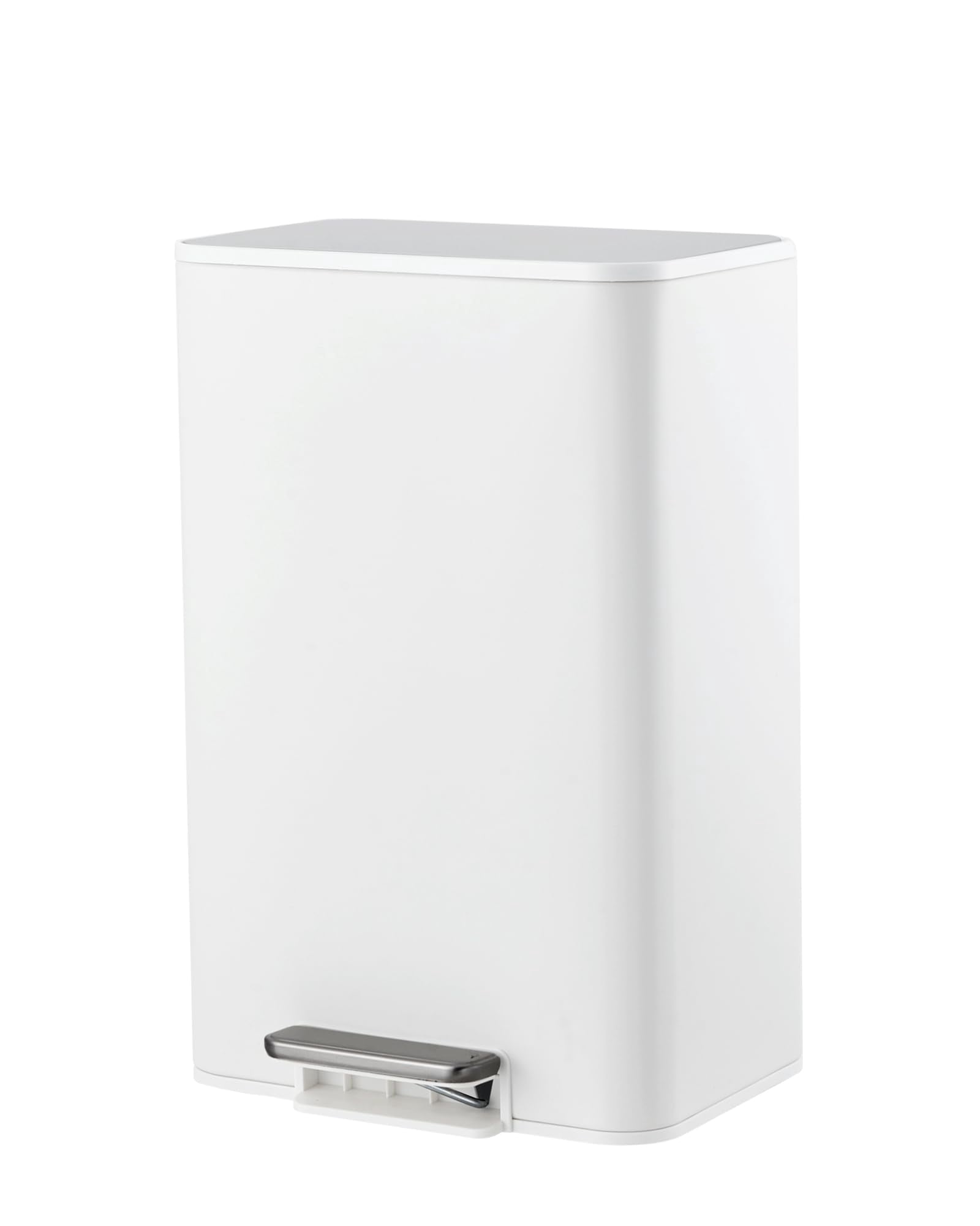 4 Gallon Rectangular Trash Can with Soft-Close Lid, Garbage Can Foot ...