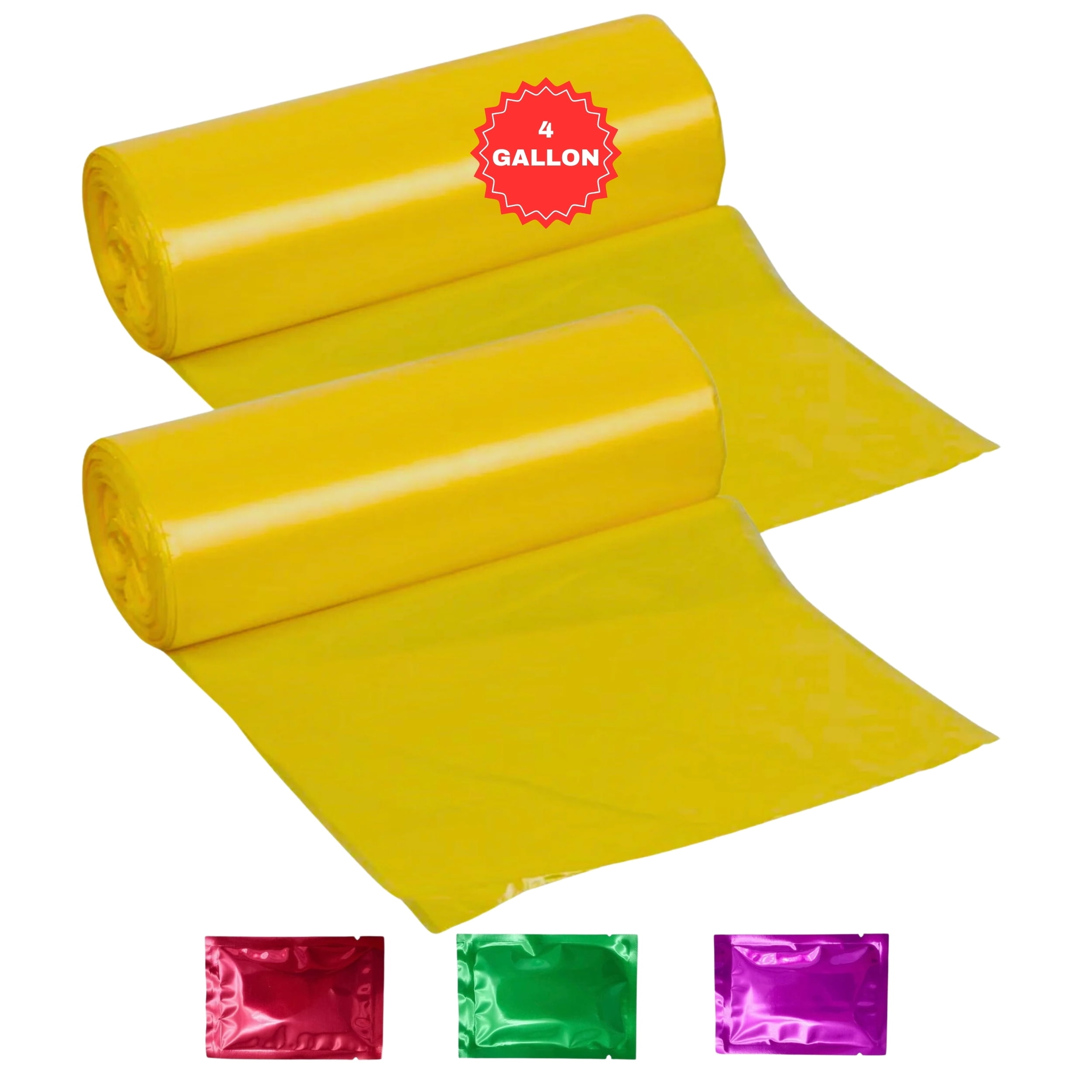4-Gallon Scented Kitchen Trash Bags, Lemon Scent, 80 Count (2 Rolls of ...