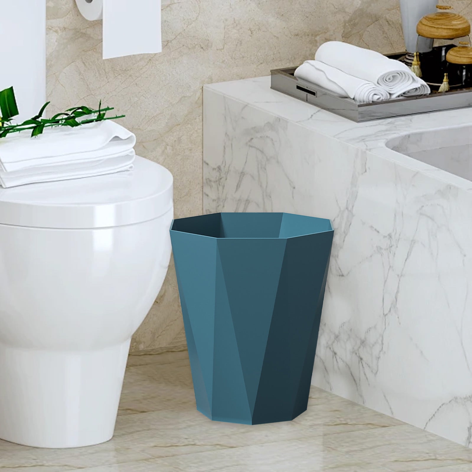 4 Gallon Small Trash Cans Plastic Flexible Small Waste Basket Garbage ...