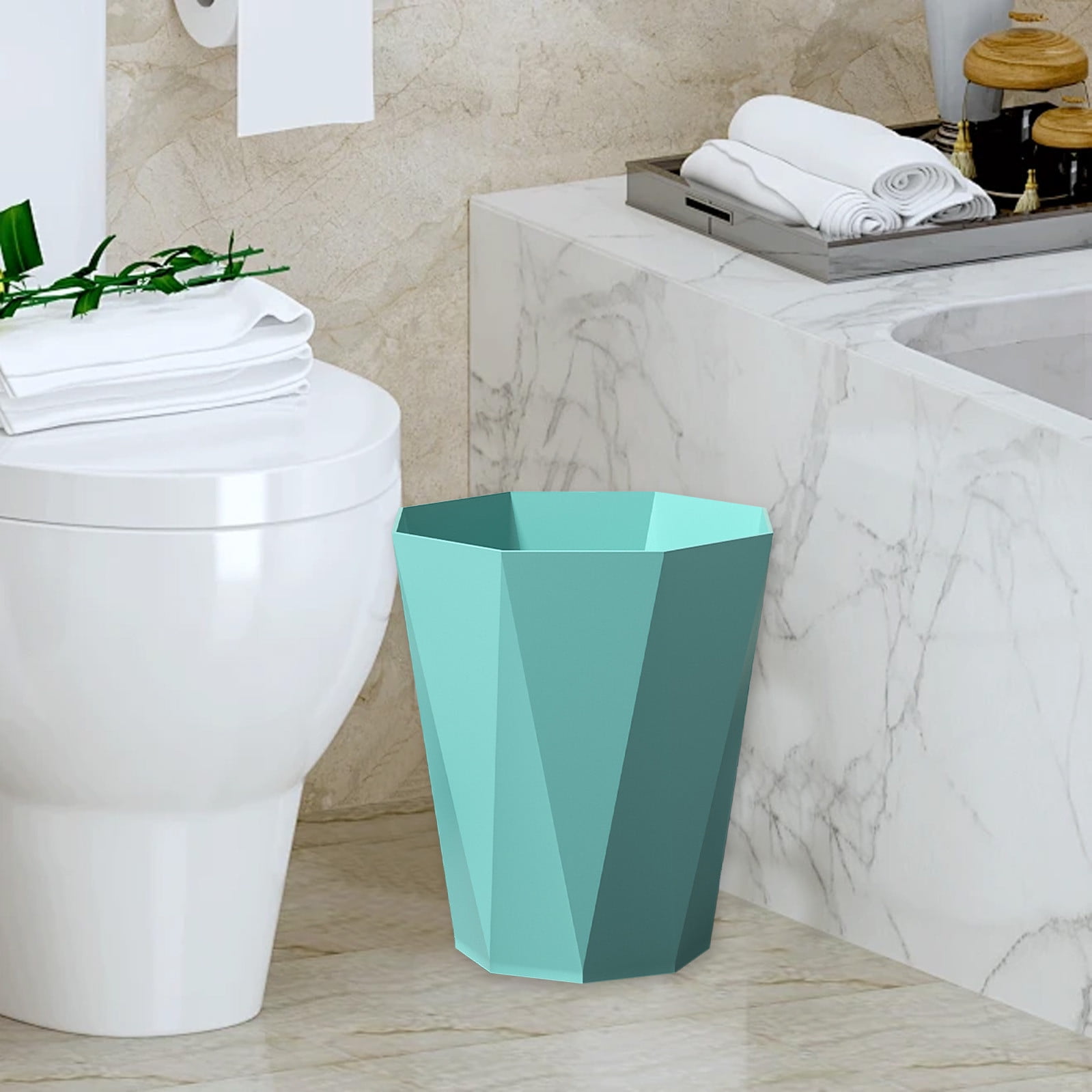 4 Gallon Small Trash Cans Plastic Flexible Small Waste Basket Garbage ...