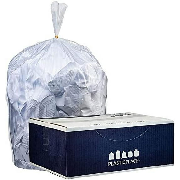 4 Gallon Trash Bags, 6 Microns, Clear Garbage Can High Density Liners ...