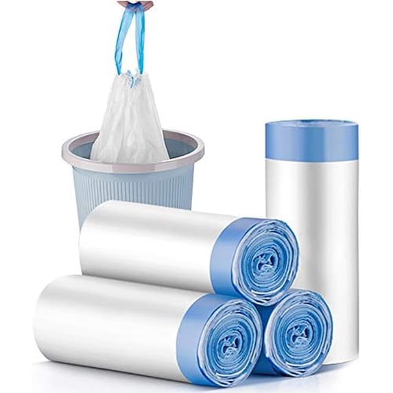 4 Gallon Trash Bags - Drawstring small trash Bags for Bathroom, Kitchen ...