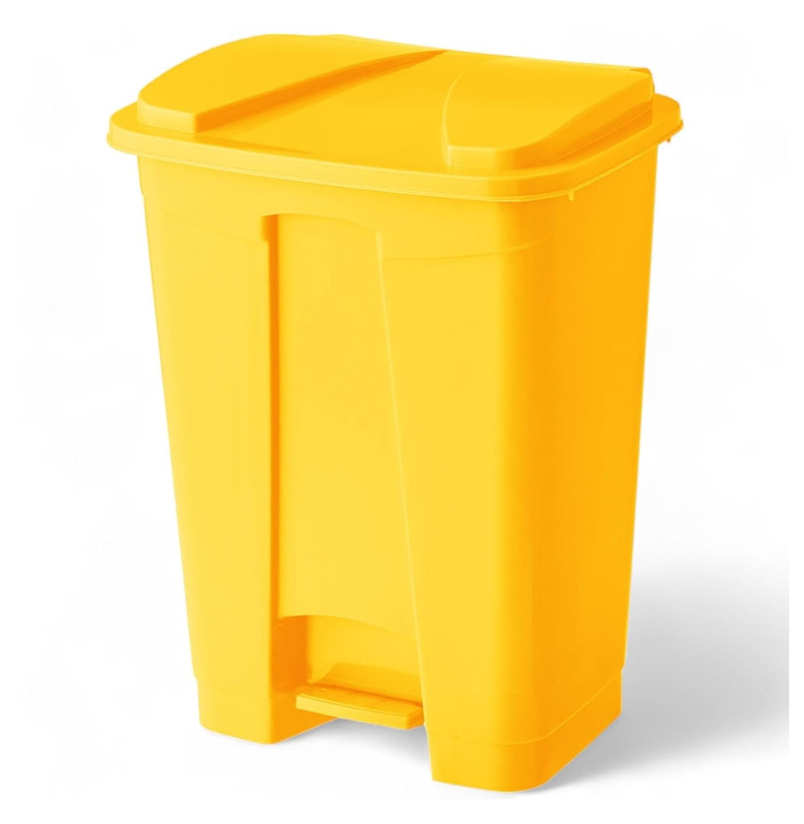 4 Gallon Yellow Step On Trash Can - Hands-Free Waste Bin with Odor ...