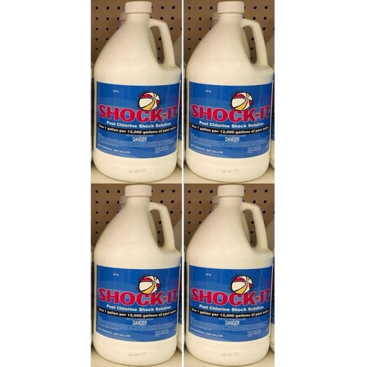 4- Gallons of Shock-It -Liquid Chlorine Pool Shock - Grade 12.5% ...