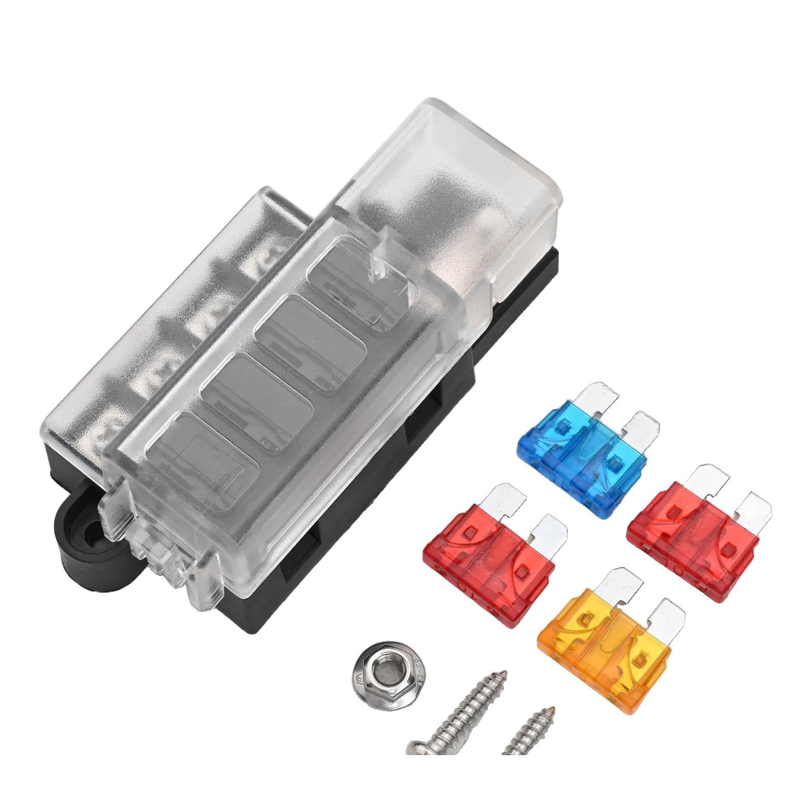 4 Gang Fuse Box Positive Block 12v 24v Terminal Holder Circuit For ATO ...