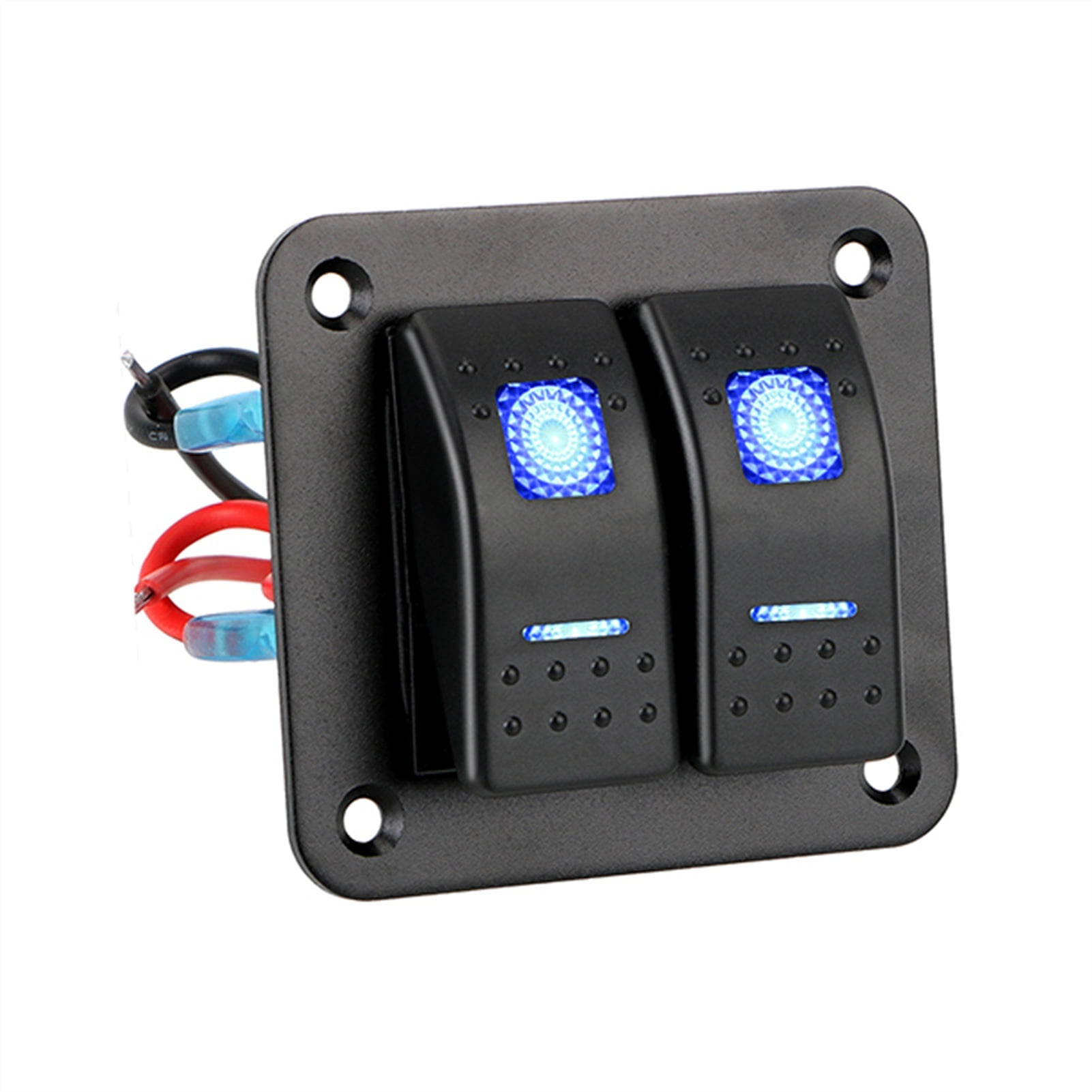 4 Gang LED Rocker Switch Panel 12V/24V Circuit Breaker Combination ...