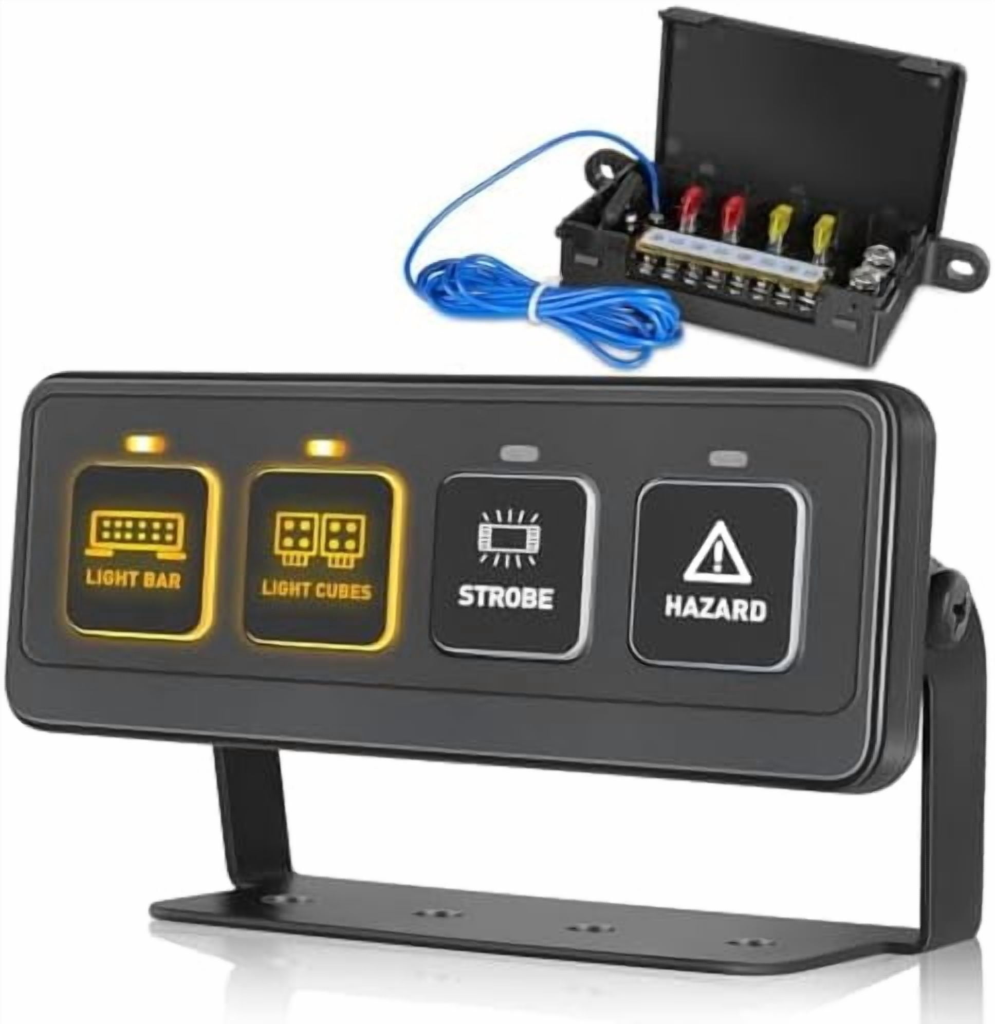 4 Gang Panel Remote Control 4 Light Modes Multifunction Controller ...