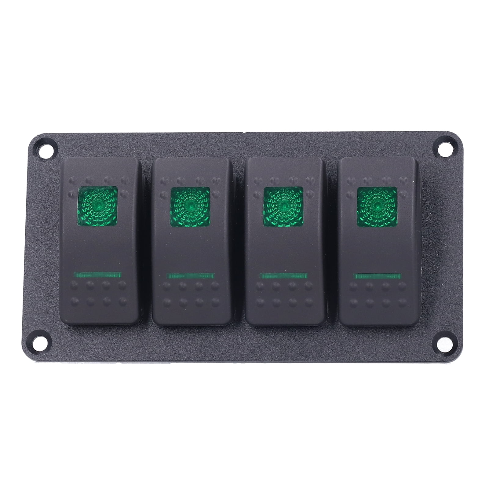 4 Gang Rocker Switch Panel LED Backlight 5‑Pin Overheat Protection for ...