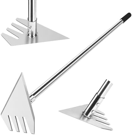 4 in Garden Tool Lengths Adjustable Garden Hoe Stainless Steel Blade ...