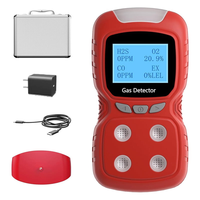 4 Gas Monitor,4 Gas Detector for H2S,CO, and O2,Adopt High-Precision ...