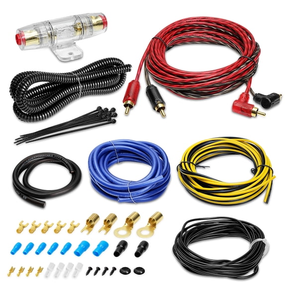 4 Gauge AMP Wiring Kit, 4 AWG Amplifier Car Audio Install Kit, Car ...