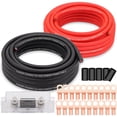 4 Gauge Copper Clad Aluminum Power Ground Wiring Kit W/ fuse block ...