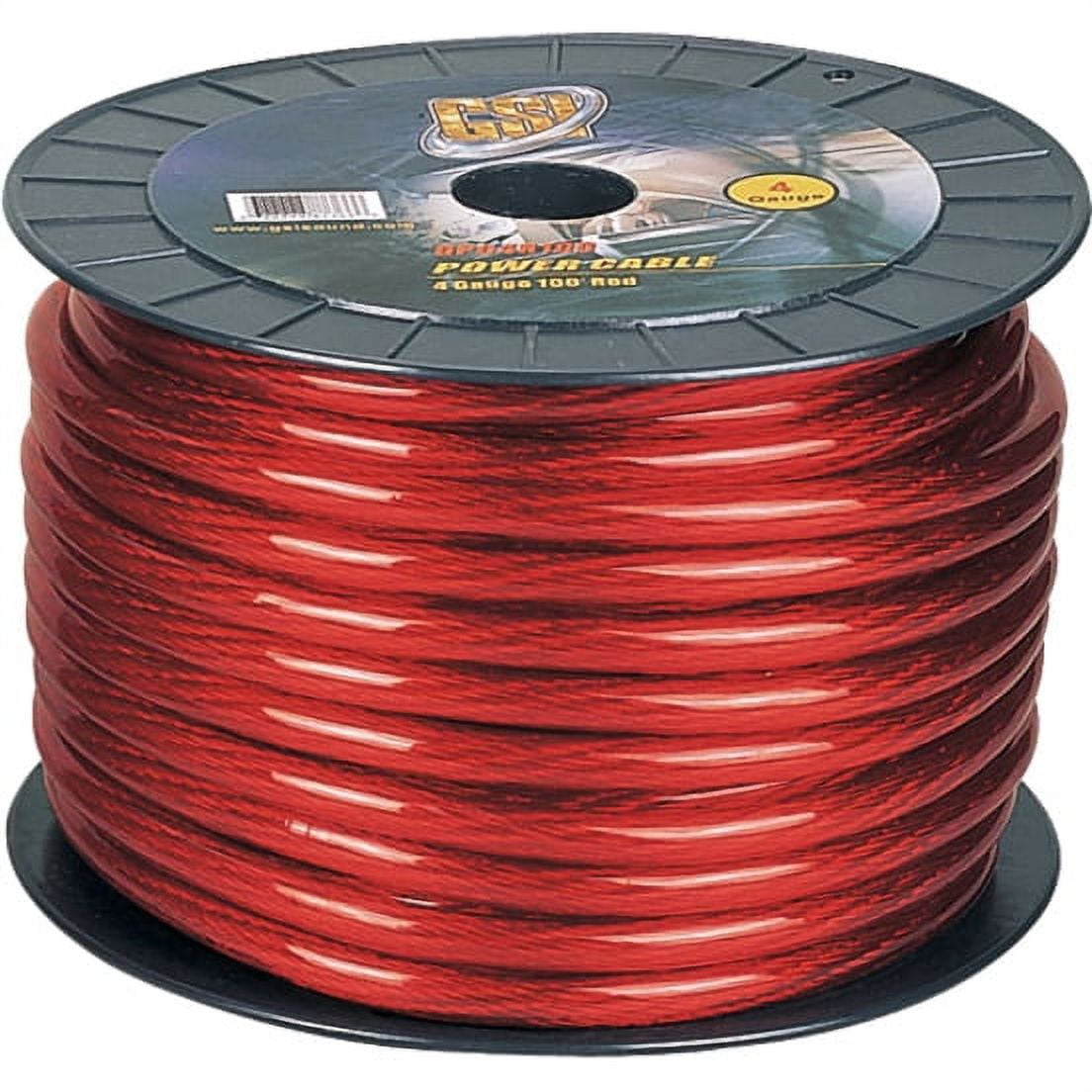 GSI Electrical Ground Cable, 4 Gauge, 100 ft Red Cord - Walmart.com