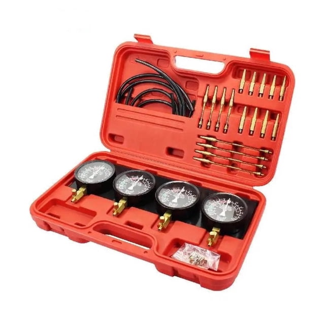 4-Gauge Vacuum Carburetor Synchronizer Kit with Rubber Hose for ...