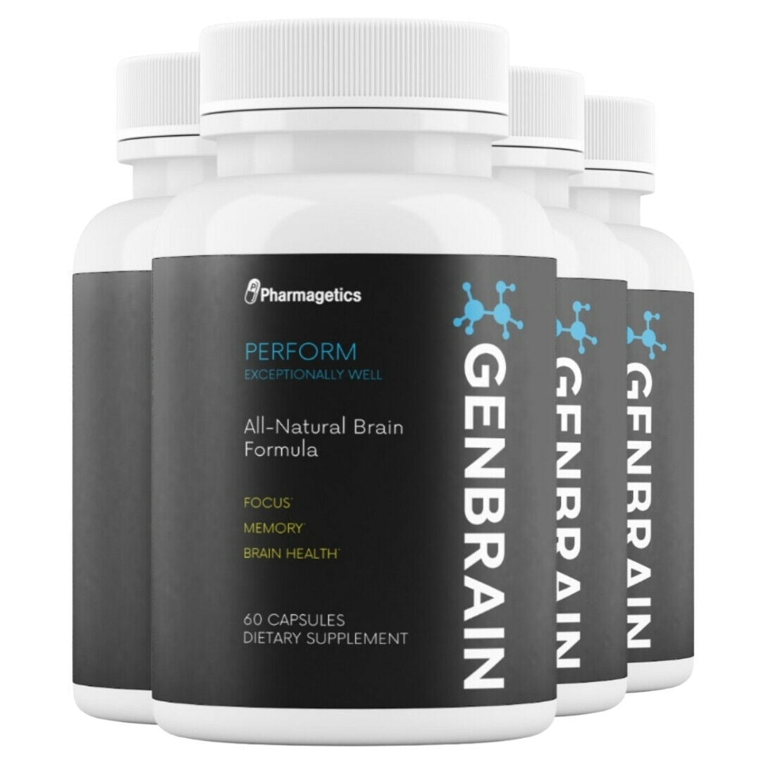 4 GenBrain All Natural BrainFormula - 4 Bottles 240 Capsules - Walmart.com