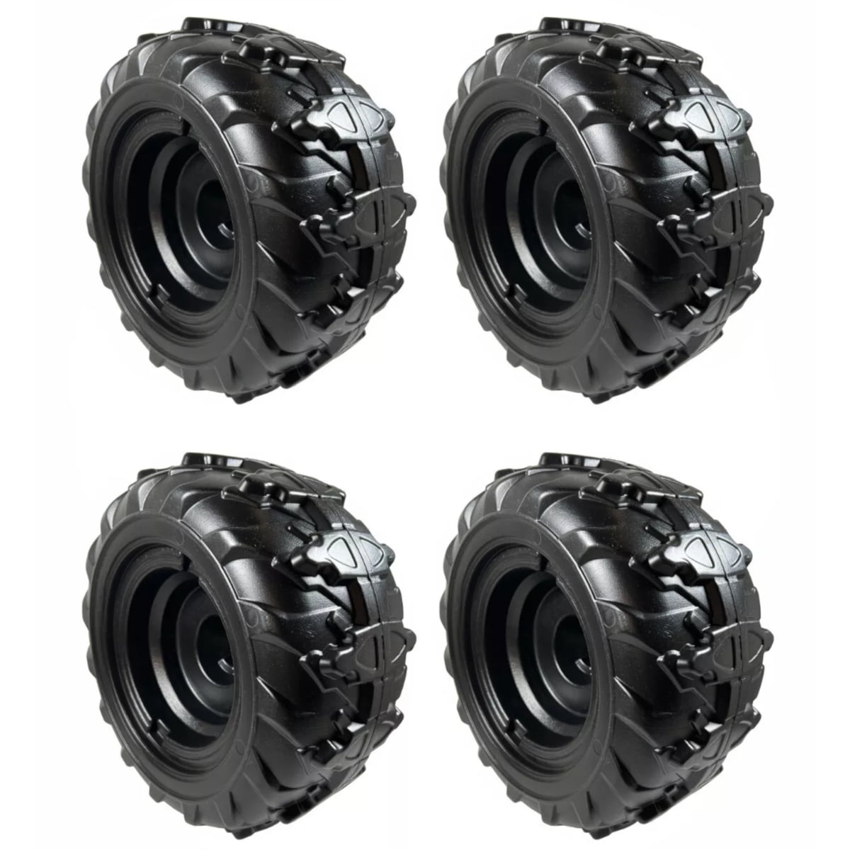 4 Genuine Power Wheels 3900-6454 Black Wheel For Jurassic World Dino ...