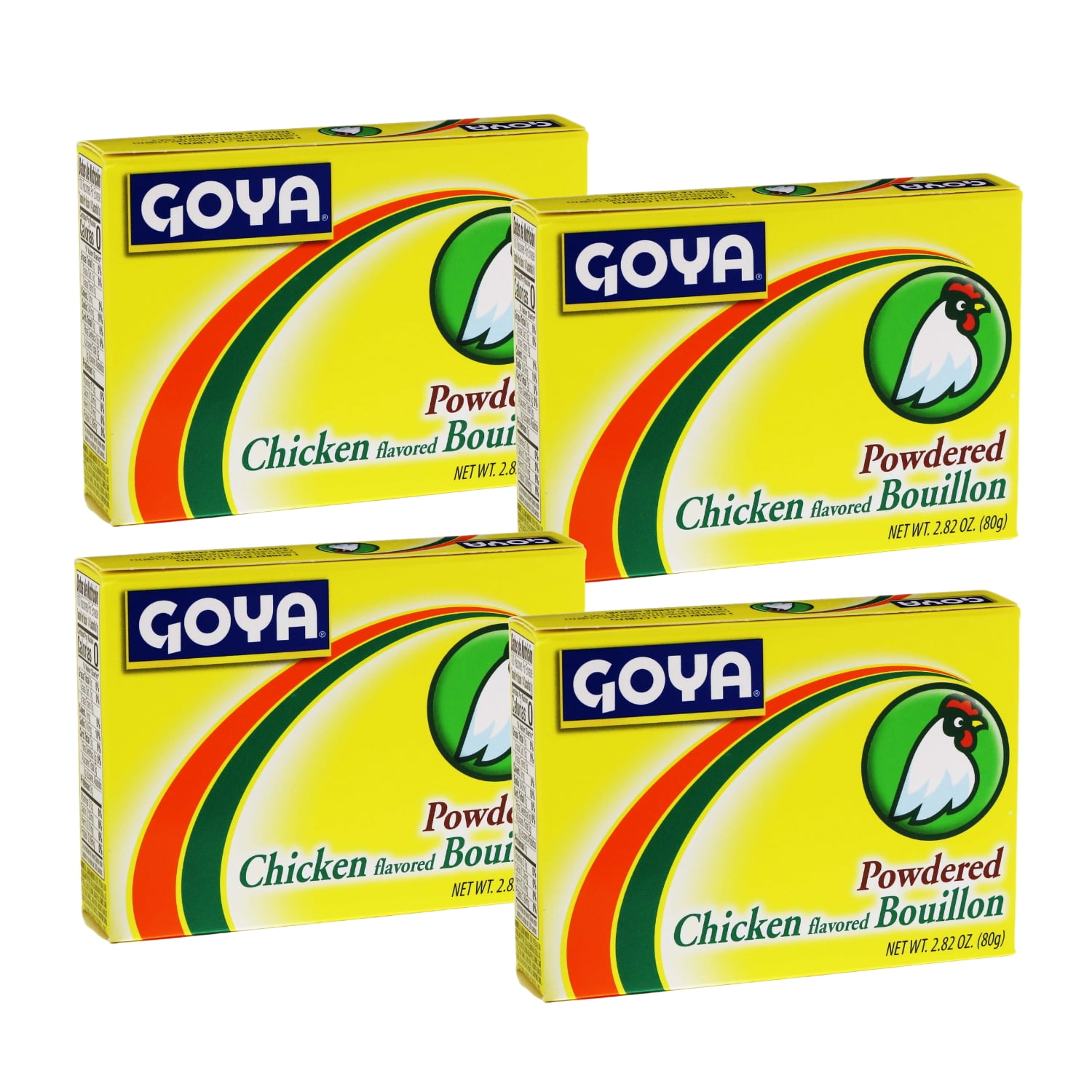 (4) Goya Powdered Chicken Bouillon 2.82oz Gluten Fat and Cholesterol ...