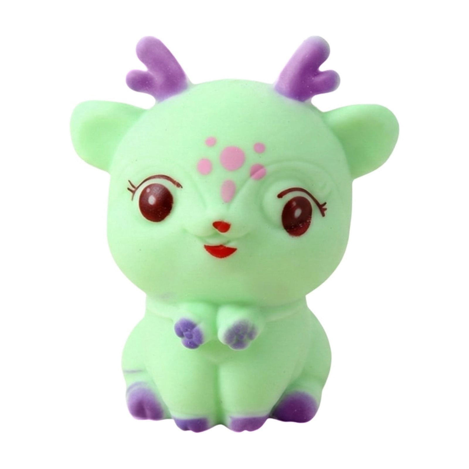 4" Green Kawaii Cartoon Deer Squishy Toys, Portable Squeeze Ornament ...