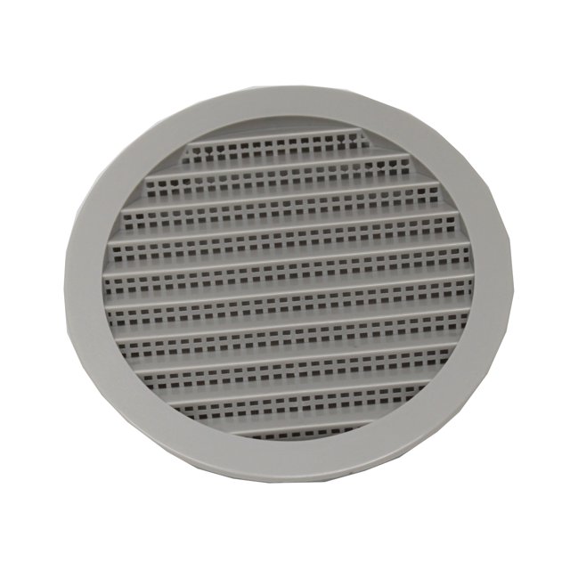 4" Grey Round Plastic Louver Soffit Air Vent - Walmart.com