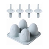4-Grid Silicone Ice Cream Mold - DIY Popsicle Maker & Ice Cube Tray for ...