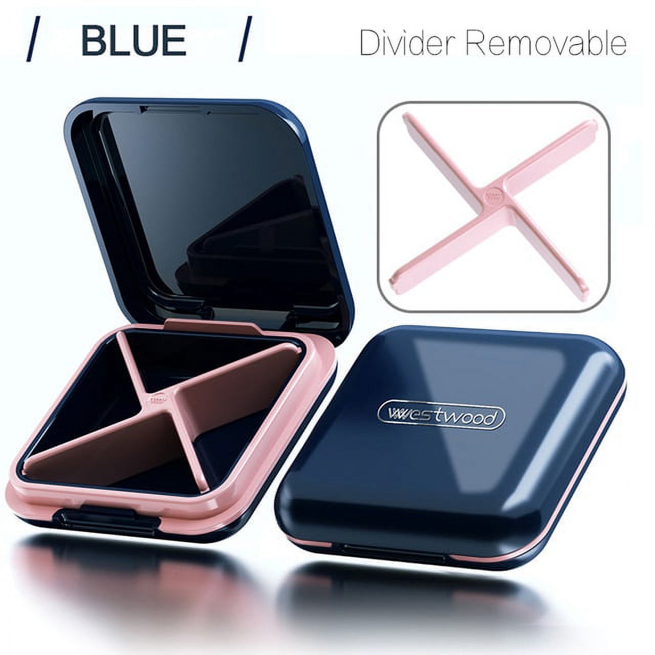 4 Grid Waterproof Box Case For Storage Travel Case Vitamins Tablets ...