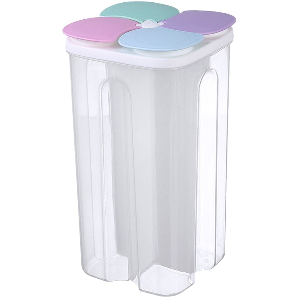 4 Grids Sealed Jar Cereal Storage Box Fresh Keeping Box Food Storage ...