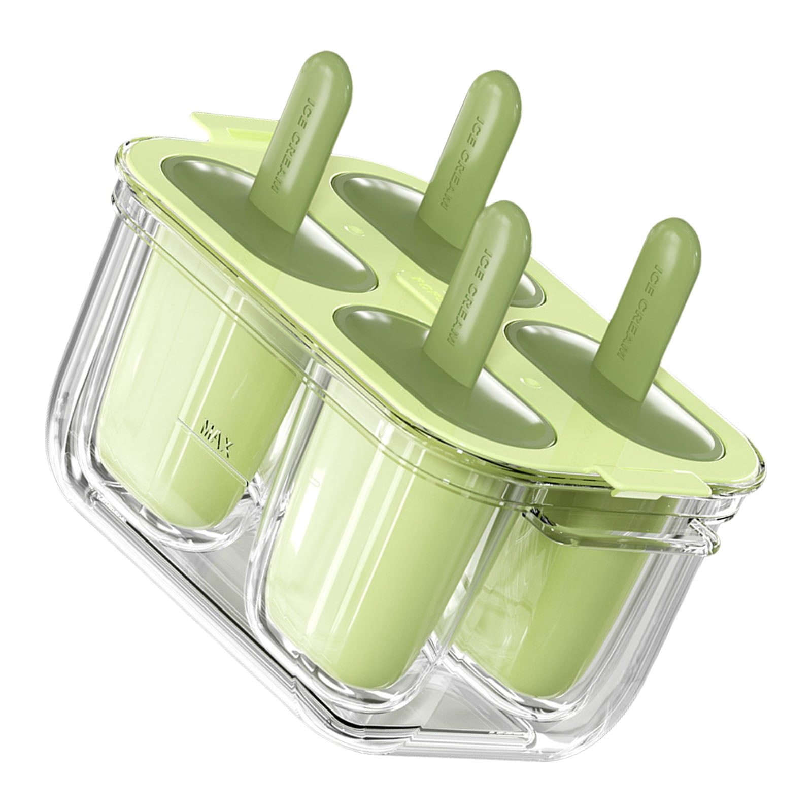 4 Grids Silicone Mold for Homemade Ice Cream and Popsicles Creation ...