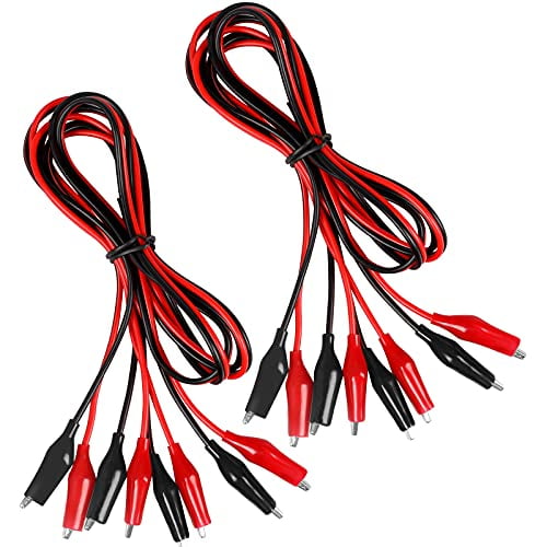 4 Groups 1M Alligator Clips Electrical, Insulated Test Leads with ...