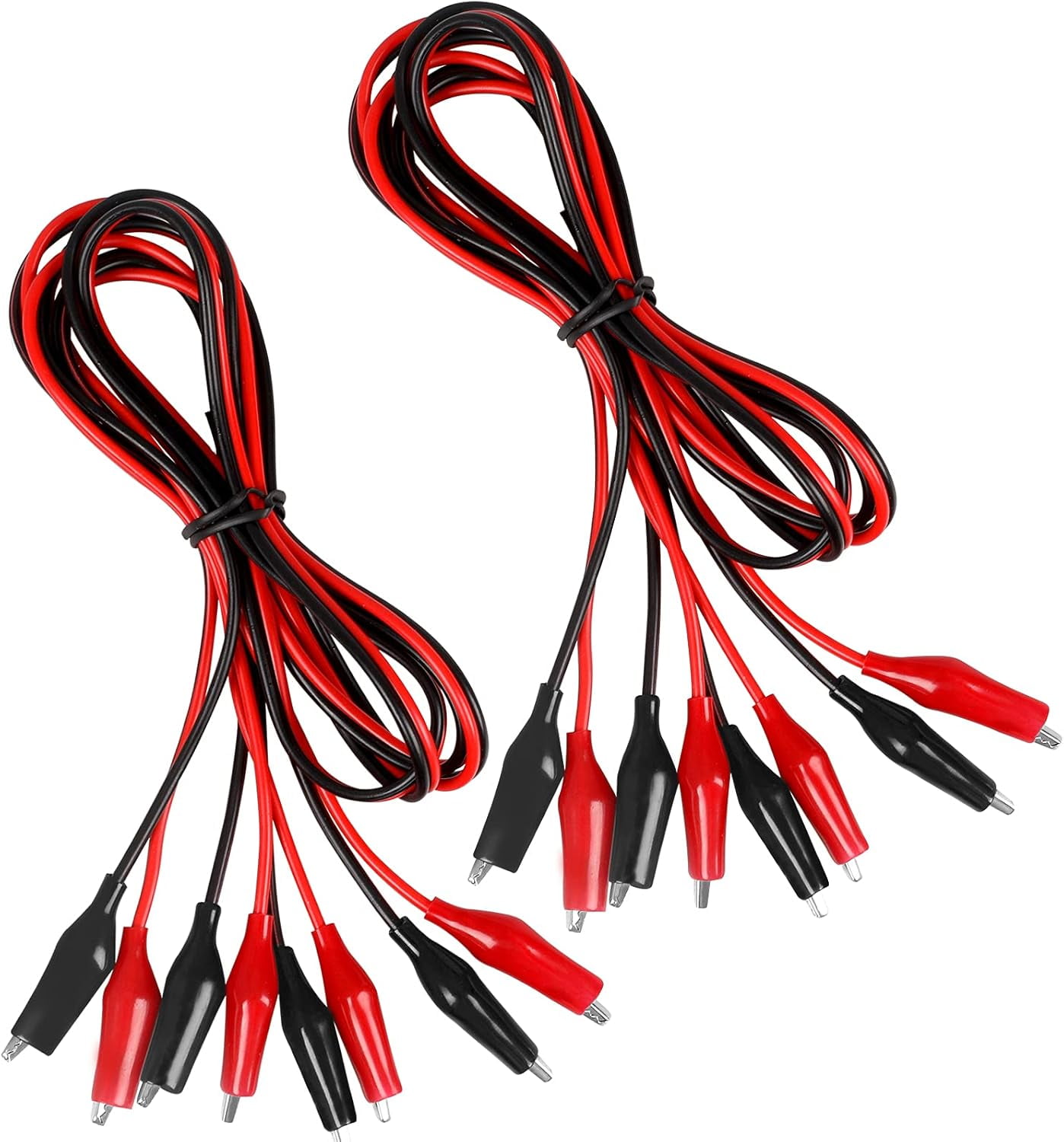 4 Groups 1M Alligator Clips Electrical, Insulated Test Leads with ...