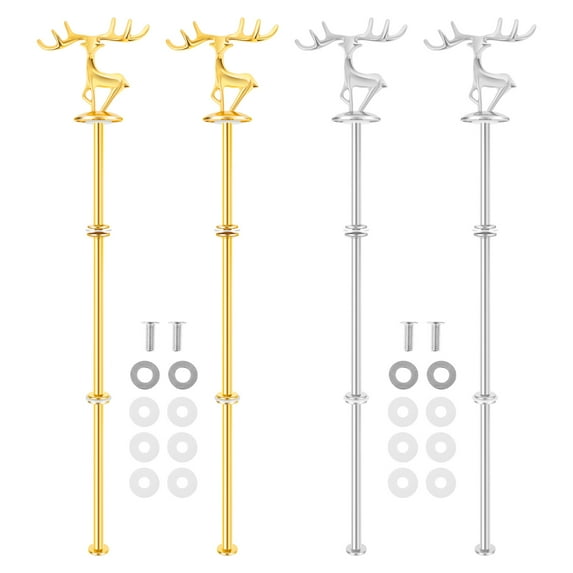 4 Groups Zinc Alloy Deer Style Cake Stand Fitting Smooth Surface Cake ...