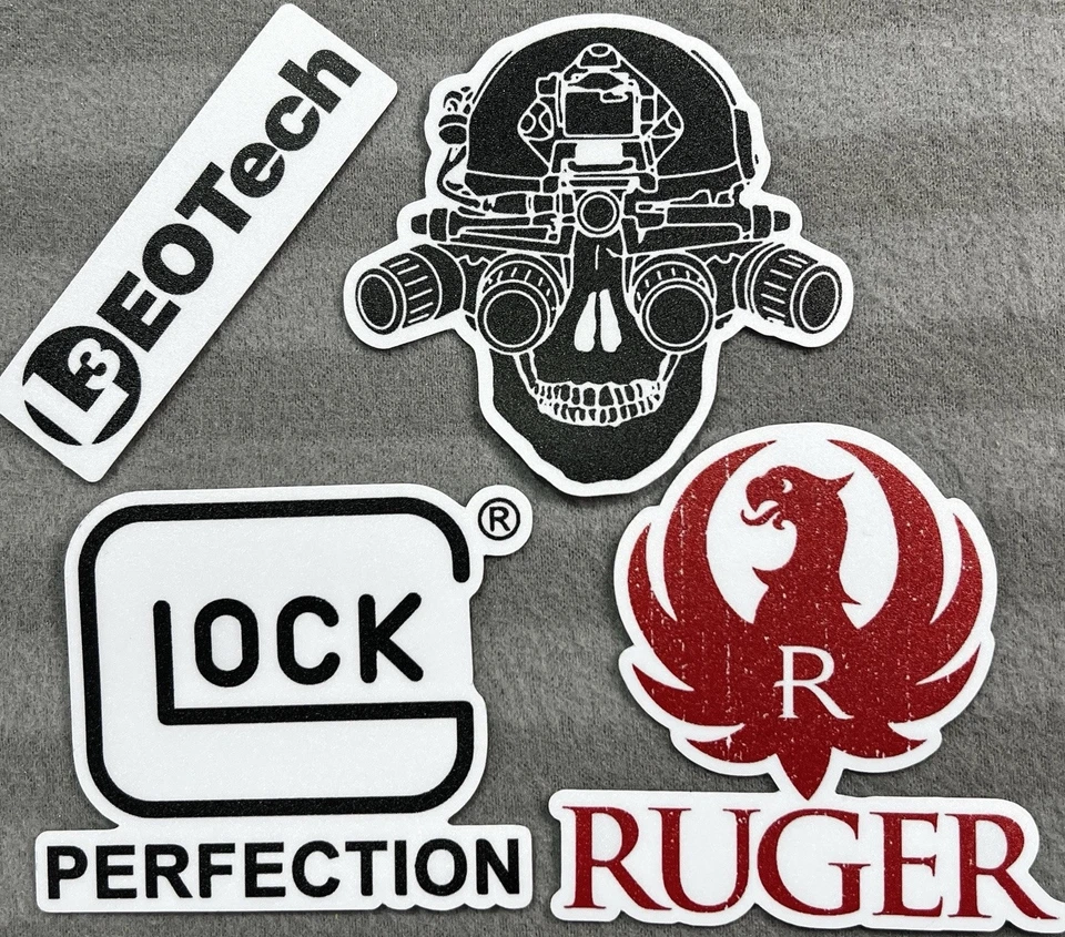 4 Gun Sticker 2025 SHOT SHOW Firearms 3M Scotcheal Decal Pistol Rifle ...