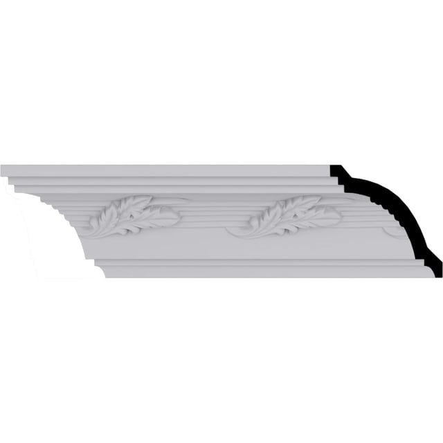 4"H x 4"P x 5 5/8"F x 94 1/2"L, (6" Repeat), Leaf Twist Crown Moulding ...